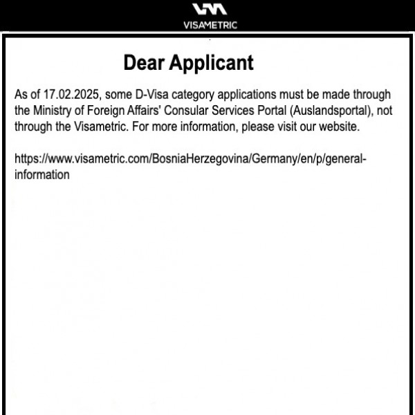 Visa Application